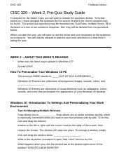 How To Prepare For The CISC Week Quiz Study Guide And Tips Course Hero