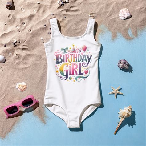 Birthday Girl Swim Suit Girls Etsy