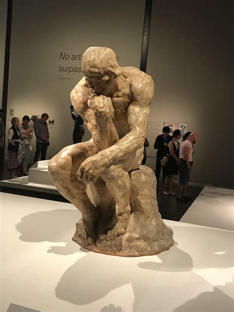 Original Thinking Man Statue 379 The Thinker By Auguste Rodin Stock