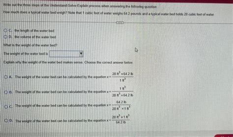 solved write out the three steps of the understand
