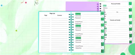 Password Book With Alphabetical Tabs 61x47 Small Size