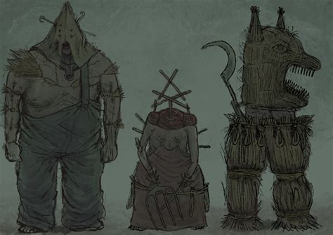 Artstation Folk Horror Game Concept Character Designs