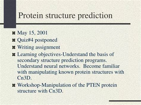 PPT Protein Structure Prediction PowerPoint Presentation Free Download ID
