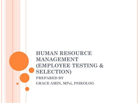 Ppt Human Resource Management Employee Testing And Selection Powerpoint Presentation Id 4609421