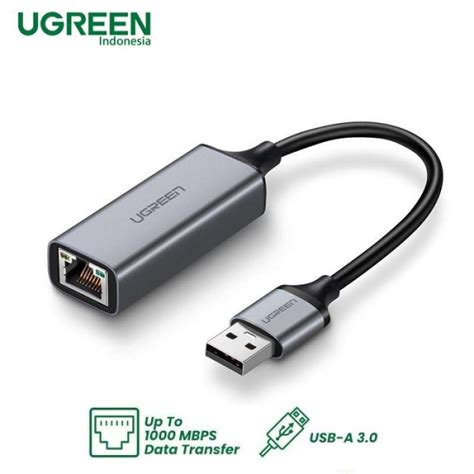 Promo Ugreen Ethernet Adapter Usb 3 0 To Rj45 Lan Gigabit 1000 Mbps Adaptor Diskon 23 Di Seller