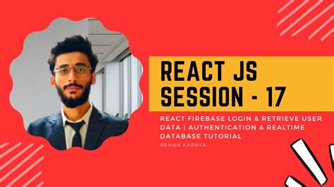 React 17 React Firebase Login And Retrieve User Data Authentication And Realtime Database