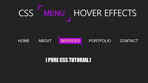 Cool Menu Hover Effects Using Html And Css Youtube
