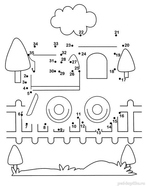 Развивающее задание в картинках для детей 6 7 лет От точки к точке Соедини точки по порядку и