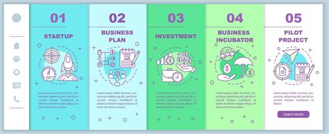 Business Industry Onboarding Mobile Web Pages Vector Template Startup Launch Responsive