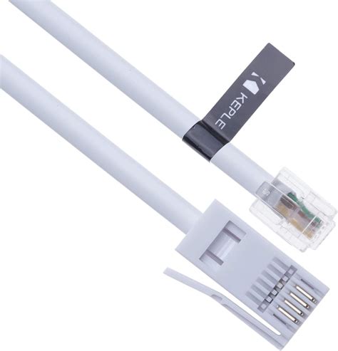 Bt Phone Line Plug To Rj Crossover Telephone Cable Extension Lead Cord For Modem Fax Sky Box