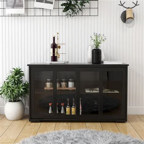 Black Glass Doors Sideboards And Buffets Youll Love In 2021 Wayfair
