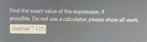 [solved] find the exact value of the expression if possib
