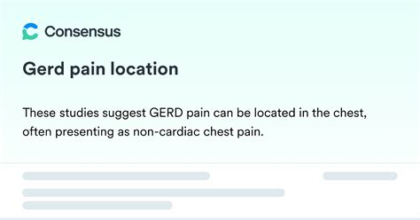 Gerd Pain Location Consensus Academic Search Engine
