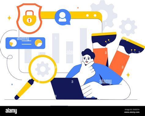 Cyber Threat Analysis Vector Illustration Featuring Vulnerability Management And Information