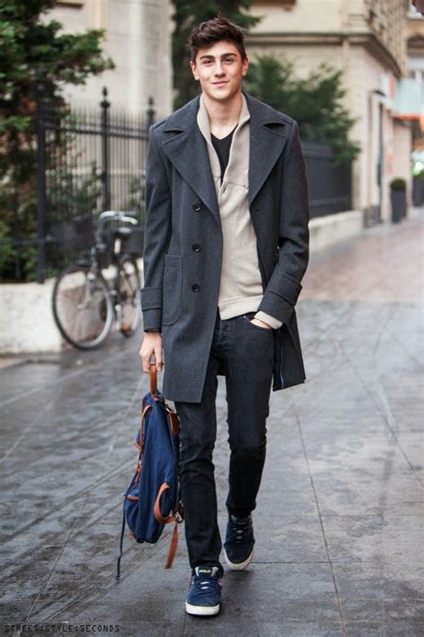 Man in modern design grey coat, mans winter 2013 fashion coats ...