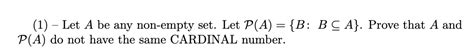 Solved 1 ﻿let A Be ﻿any Non Empty Set Let