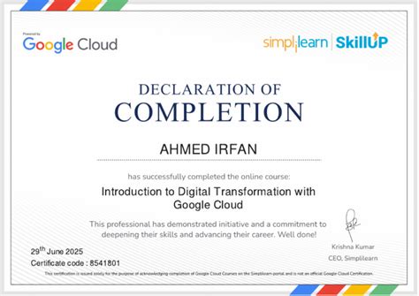 Simplilearn Certificate Pdf