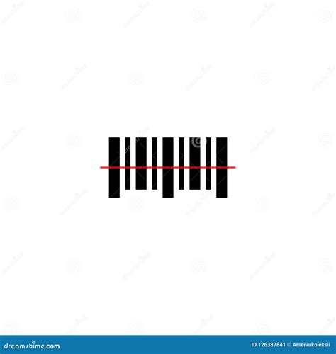 Bar Code Symbol Barcode Icon Stripped Label Icon Stock Vector