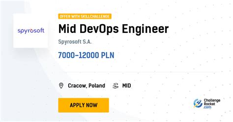 Mid Devops Engineer Spyrosoft Sa