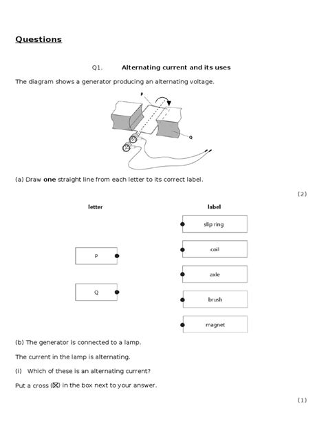 Physics Igcse Topic Paper Pdf Alternating Current Transformer