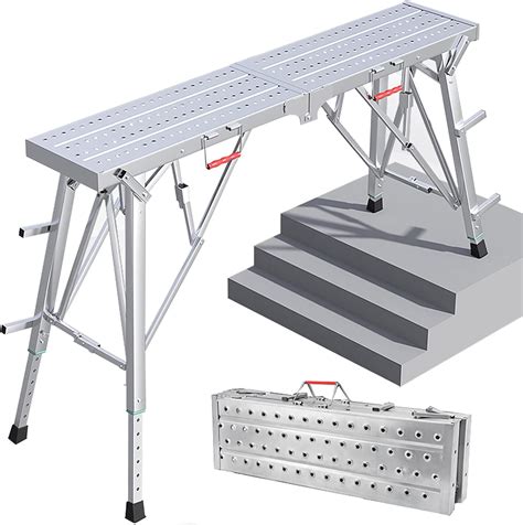 Portable Scaffolding Equipment Adjustable Height Multipurpose Folding Work Platform