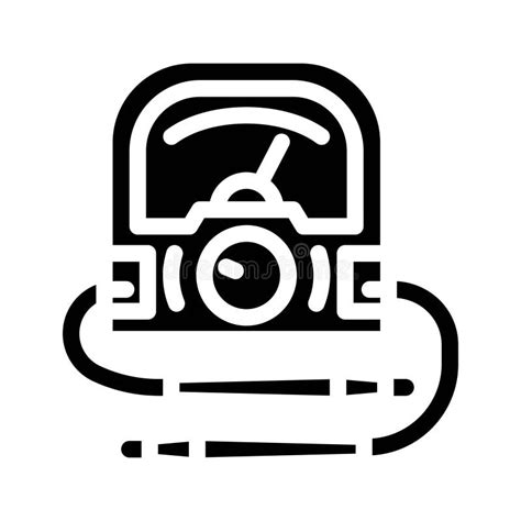 Voltage Measurement Electronics Glyph Icon Vector Illustration Stock Vector Illustration Of