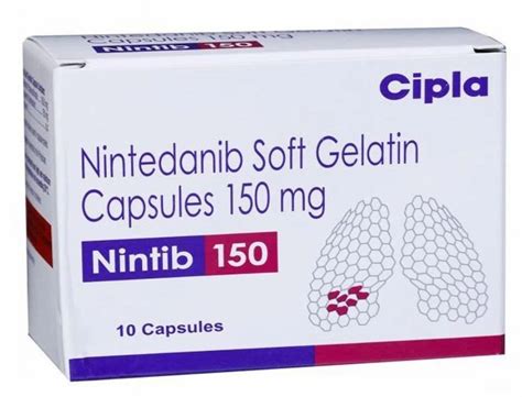 Nintib Nintedanib Soft Gelatin Capsules 150mg Anti Cancer Cipla At