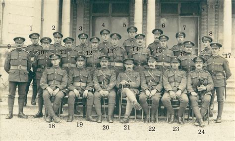 Northumberland Fusiliers 5th Group Photo With Names July 1918