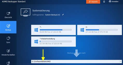 Systemabbild Mit Aomei Backupper Standard