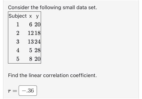 [solved] consider the following small data set find the l