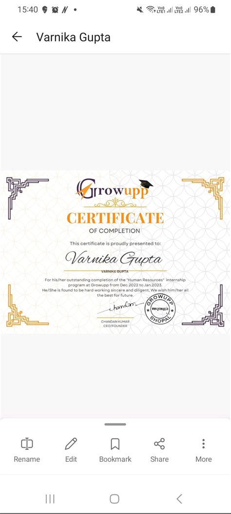 Varnika Gupta On Linkedin Another Achievement ️ T Thank You Growupp ️