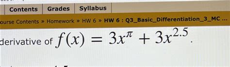 Solved Table Contents Grades Syllabus Ourse Contents Chegg Com