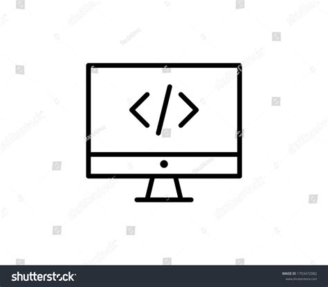Code Line Icon High Quality Outline Stock Vector Royalty Free 1703472082 Shutterstock