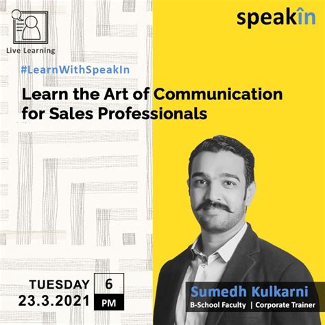Mrsumedh Kulkarni On Linkedin Communication Speakin Communicationskills Sales