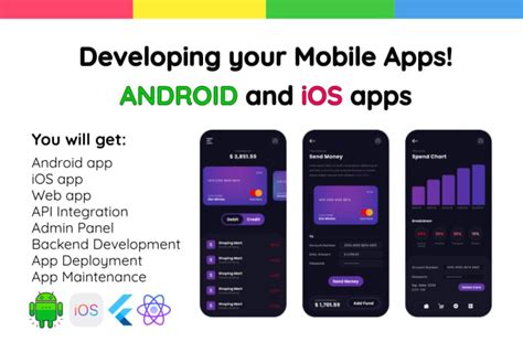 create app for android ios with flutter app development mobile app