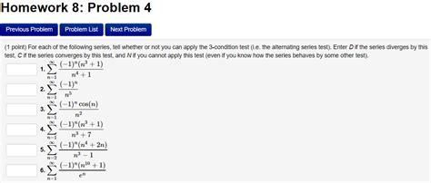 Solved Homework 8 Problem 4 Previous Problem Problem List