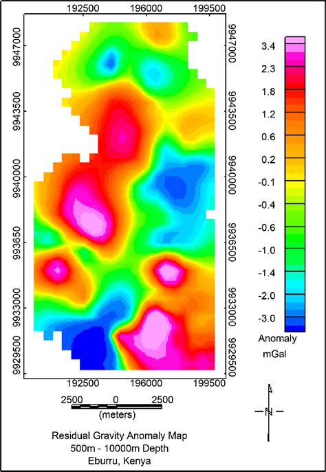 Residual Gravity Anomaly Map For The Eburru Area Download Scientific Diagram