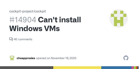 Cant Install Windows Vms · Issue 14904 · Cockpit Projectcockpit · Github