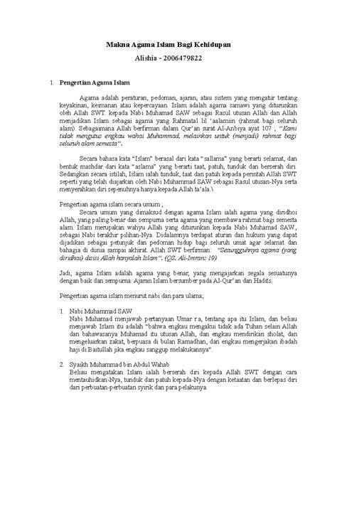 Alishia 2006 479822 Ltm Makna Agama Islam Bagi Kehidupan Makna Agama