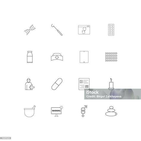 의료 및 의료 선형 얇은 아이콘 설정합니다 간단한 벡터 아이콘 설명 0명에 대한 스톡 벡터 아트 및 기타 이미지 0명 건강관리와 의술 디자인 Istock