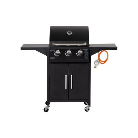 Outsunny Three Burner Gas Barbecue Grill Portable Outdoor Barbecue