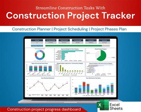Construction Project Manager Streamline Construction Tasks Excel Tool Etsy