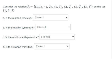 Solved Consider The Relation