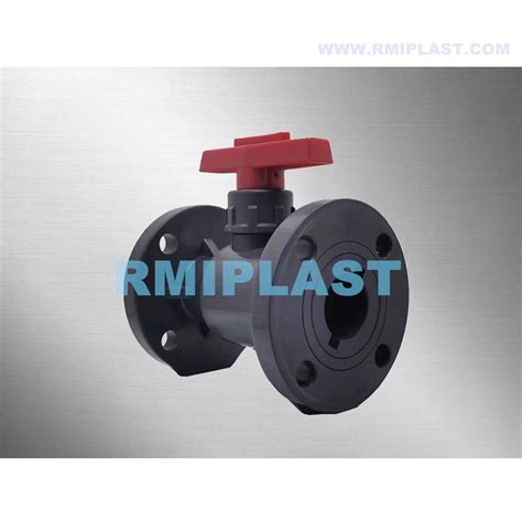 Plastic Pvc Upvc Flange End Ball Valve For Water Din Pn10 Dn65 Dn80