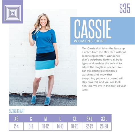 Cassie Size Chart Lularoe