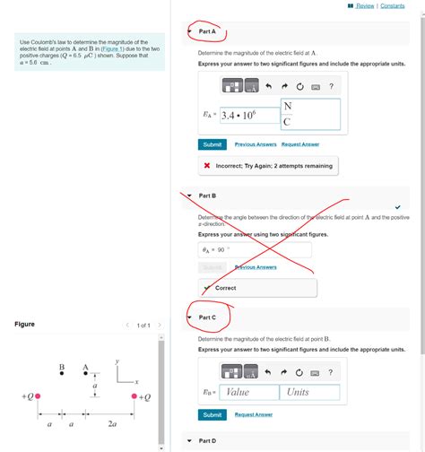 Solved Use Coulombs Law To Determine The Magnitude Of The