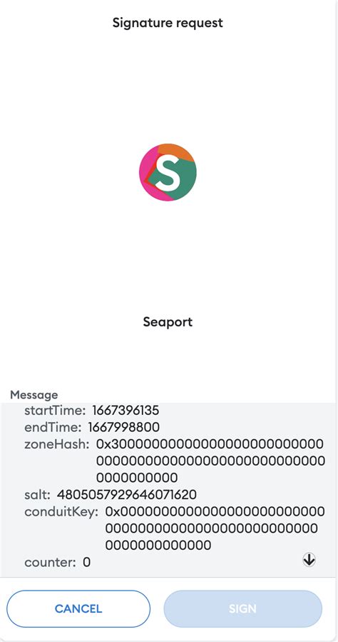 confirmmetamaskdatasignaturerequest fails with seaport · issue 574