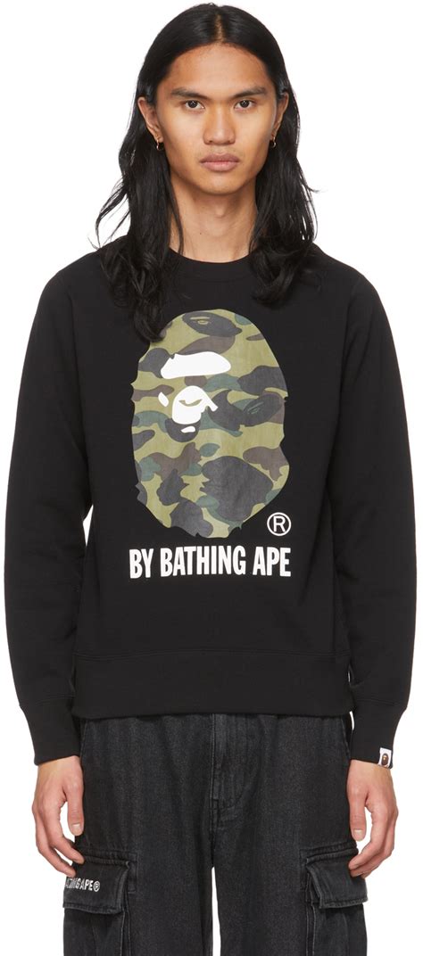 Bape Black Camo Ape Head Sweater A Bathing Ape
