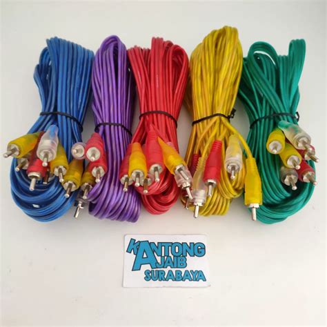 Jual Kabel 3 Rca To 3 Rca Transparan 4 Meter Kabel Av Video Transparan