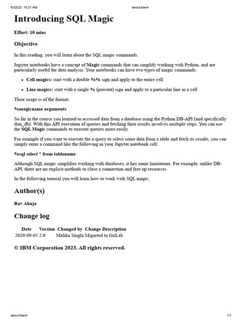 Introducing Sql Magic Pdf